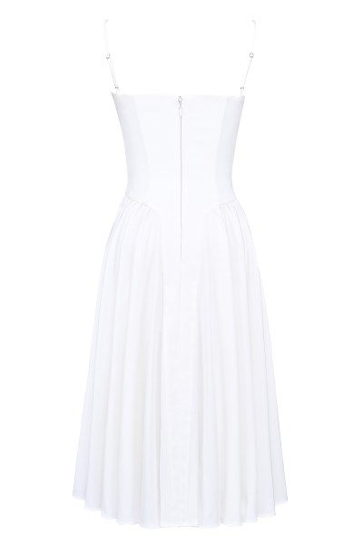 Samaria White Corset Midi Dress – HOUSEOFCB